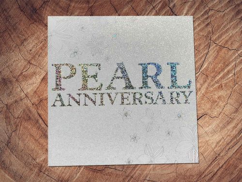 30th Pearl Wedding Anniversary Card - Bygone News